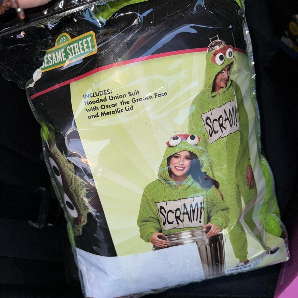 Sesame Street Green Oscar The Grouch Halloween Costume - Gem